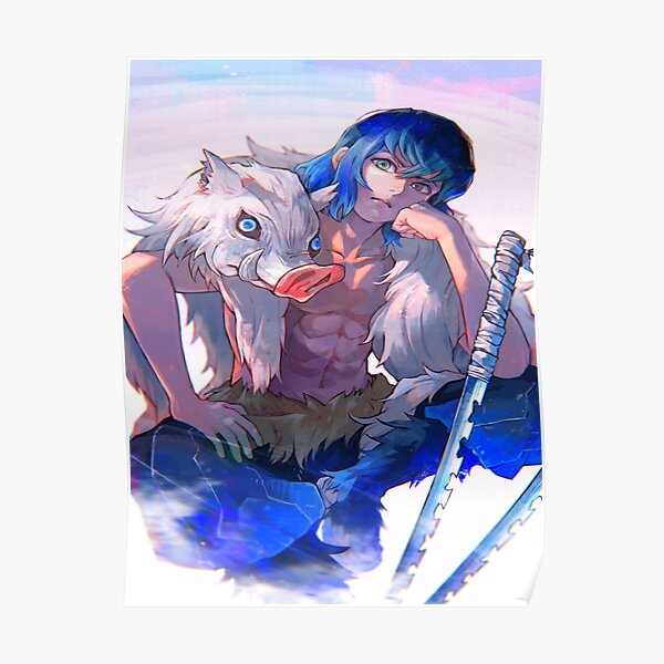 Poster « Inosuke Sama flexing - Démon Slayer KNY », par DrWolfstark ...