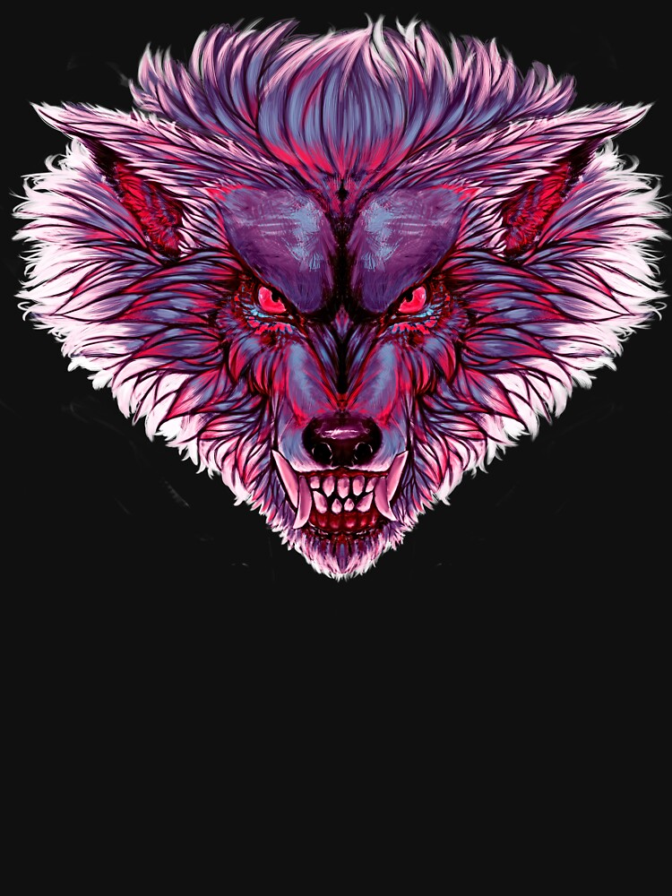 "Red Fenrir Head" T-shirt for Sale by Helharbor | Redbubble | fenrir t ...