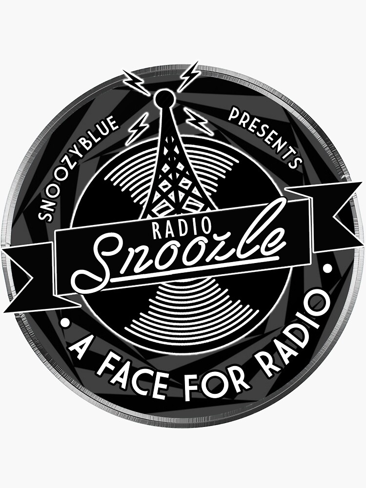 "Radio Snoozle Logo" Sticker for Sale by DJSnoozyBlue | Redbubble