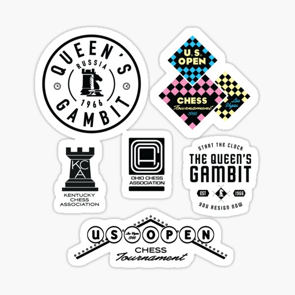 "Queen's Gambit Sticker Set" Sticker for Sale by designarmyofone ...