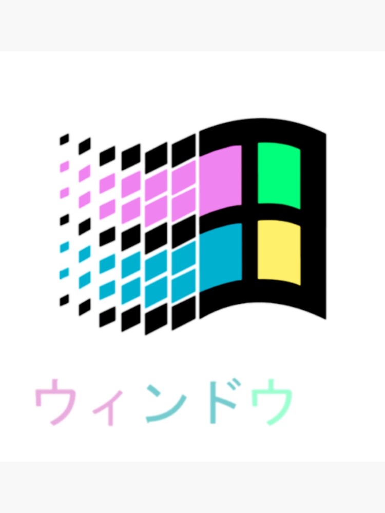 "Vaporwave Windows Aesthetic Logo" Metal Print for Sale by ...