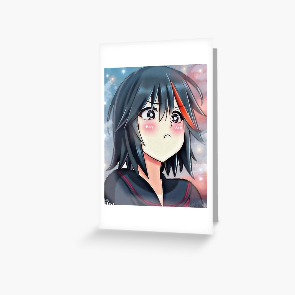 "Ryuko Matoi Puff Blush" Greeting Card for Sale by killlakill | Redbubble