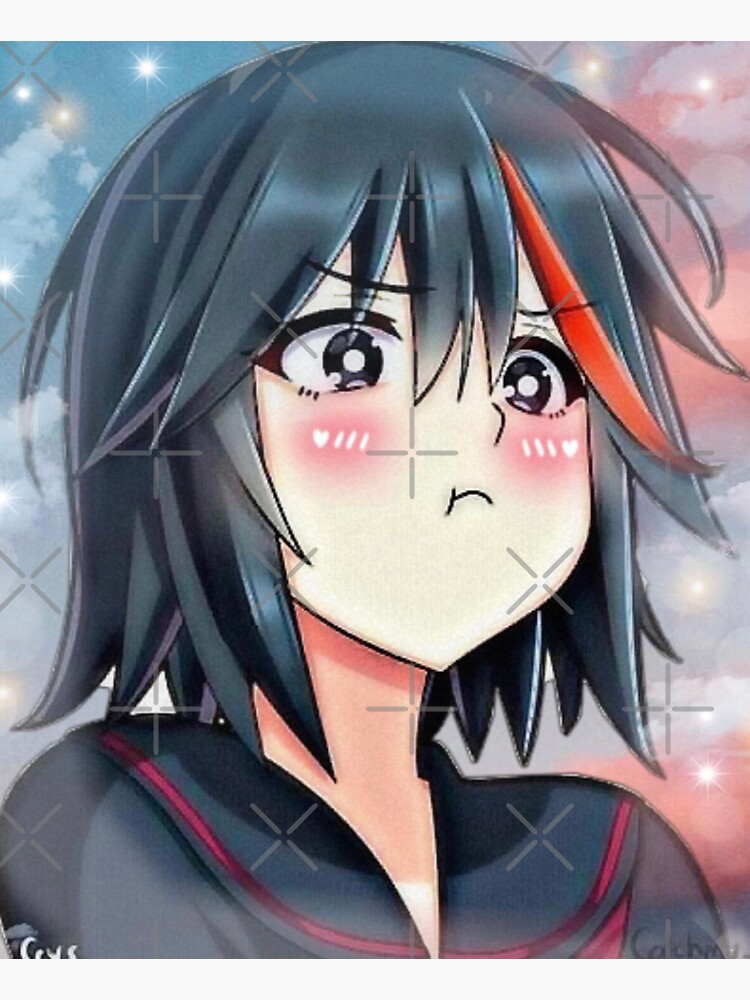 Pegatina «Ryuko Matoi Puff Blush» de killlakill | Redbubble