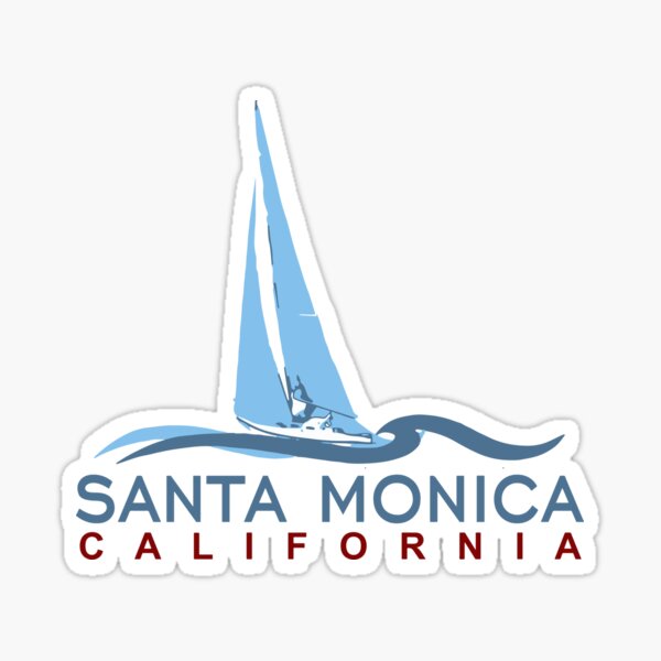 "Santa Monica." Sticker for Sale by ishore1 | Redbubble