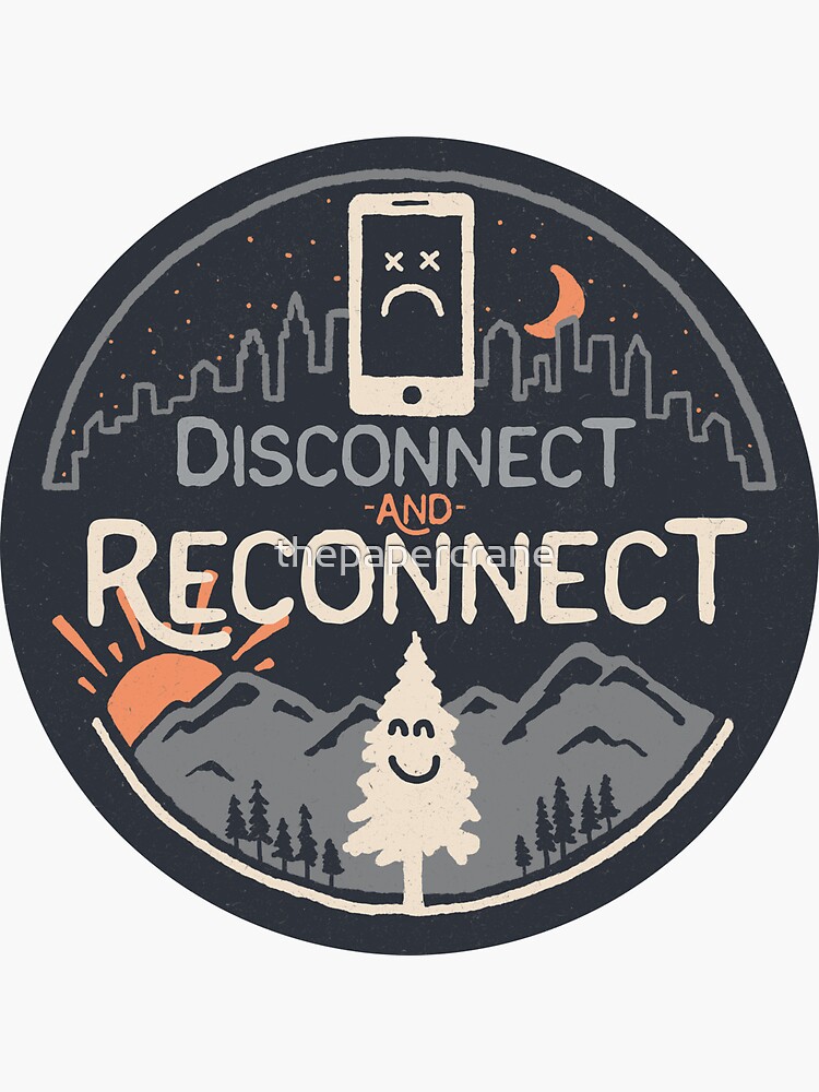 "Reconnect" Sticker for Sale by thepapercrane | Redbubble