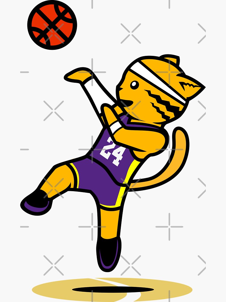 "Basketball Cat" Sticker for Sale by IconicCats | Redbubble