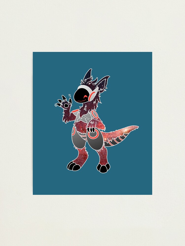 "Protogen Fursuit Waving Cosmic Red stars Fursona Furry" Photographic ...
