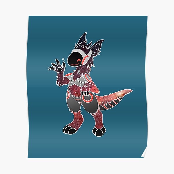 Póster «Protogen Fursuit que agita las estrellas rojas cósmicas Fursona ...
