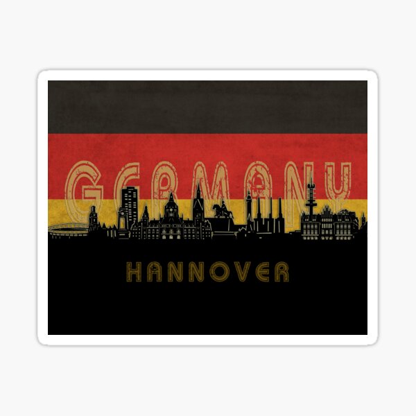 "hannover skyline flag" Sticker for Sale by BekimART2 | Redbubble