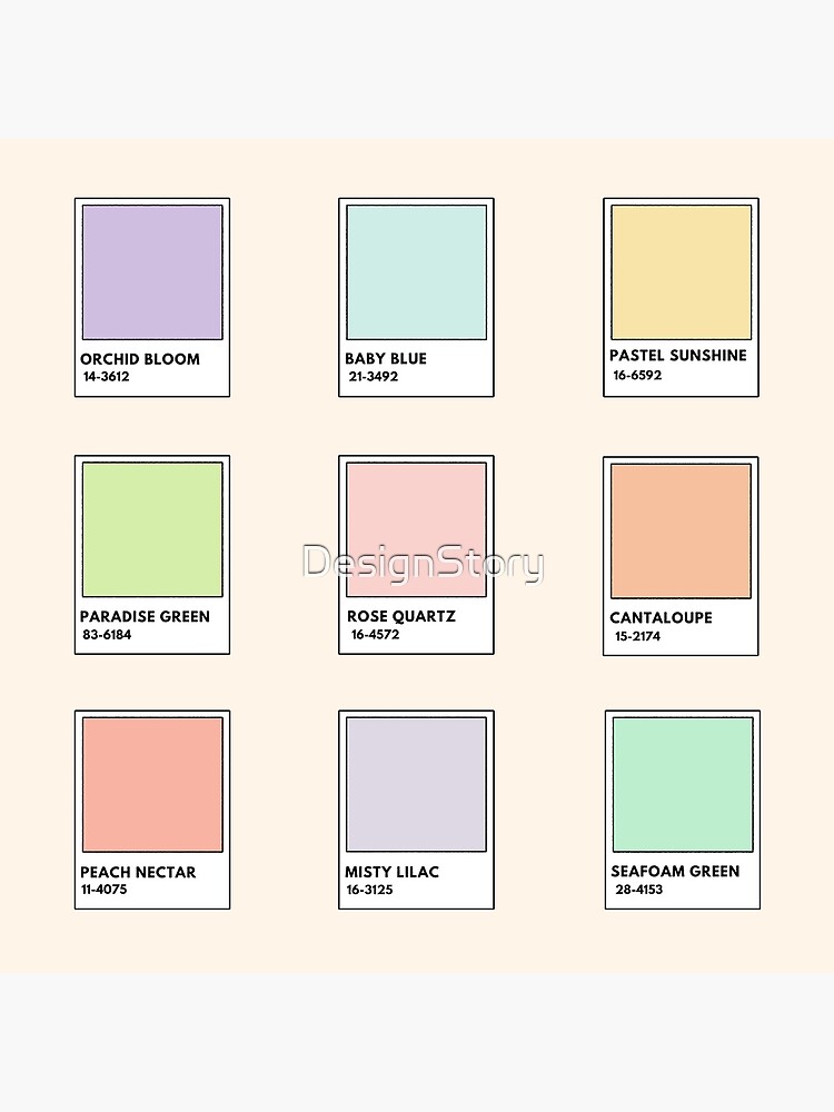 "Aesthetic Pastel Color Cards " Art Board Print for Sale by DesignStory ...