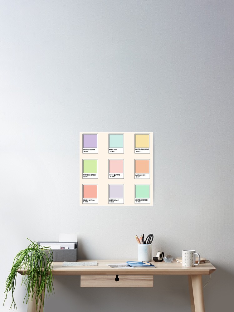 "Aesthetic Pastel Color Cards " Poster for Sale by DesignStory | Redbubble
