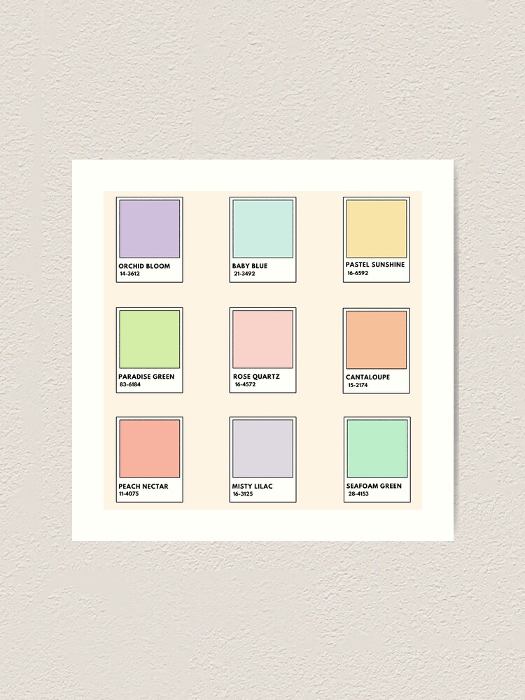 "Aesthetic Pastel Color Cards " Art Print for Sale by DesignStory ...