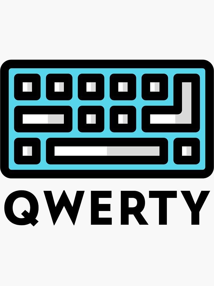 "Qwerty" Sticker for Sale by PerivoliTees | Redbubble