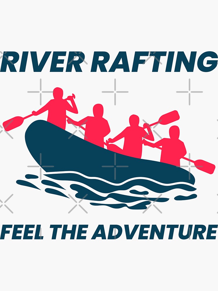 "Rafting Team Raft White Water Rafter Paddle Gift" Sticker for Sale by ...
