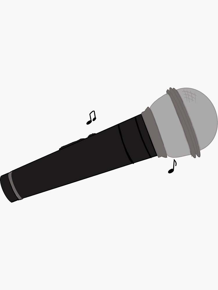 "Microphone" Sticker by raychelerin | Redbubble