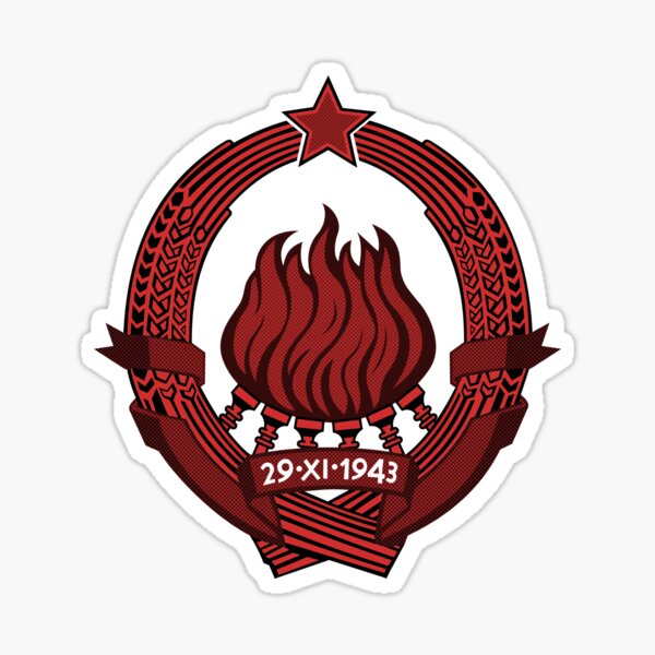 "Jugoslavija grb crveni [Red Yugoslavia]" Sticker for Sale by TinThor ...