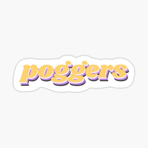 "poggers! in the non binary flag colours :)" Sticker by mikaery | Redbubble