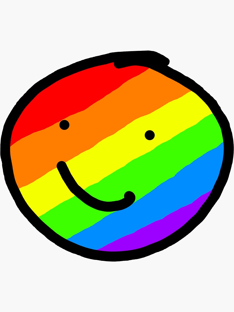 "LGBTQ Pride Smiley Face" Sticker for Sale by BOLTshop | Redbubble