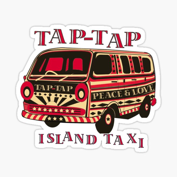 "Haiti tap tap red" Sticker for Sale by Pascally | Redbubble