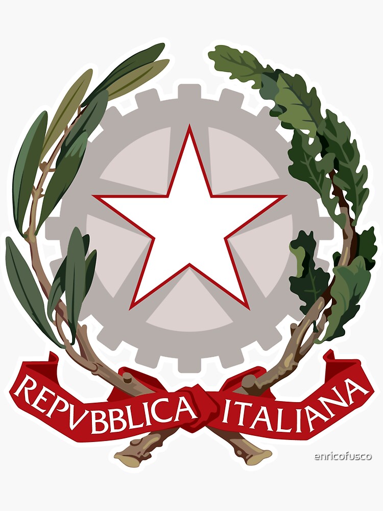 "Repubblica italiana" Sticker for Sale by enricofusco | Redbubble