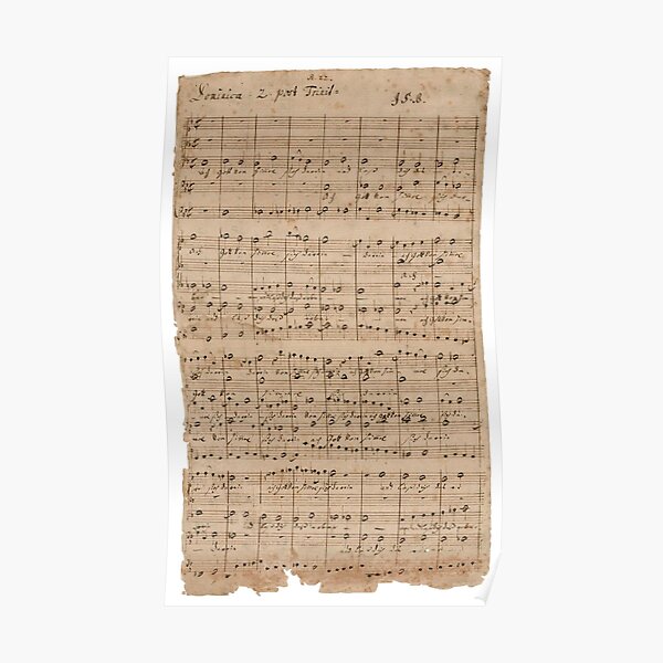 "Bach | Original handwritten score by Johann Sebastian Bach" Poster by ...