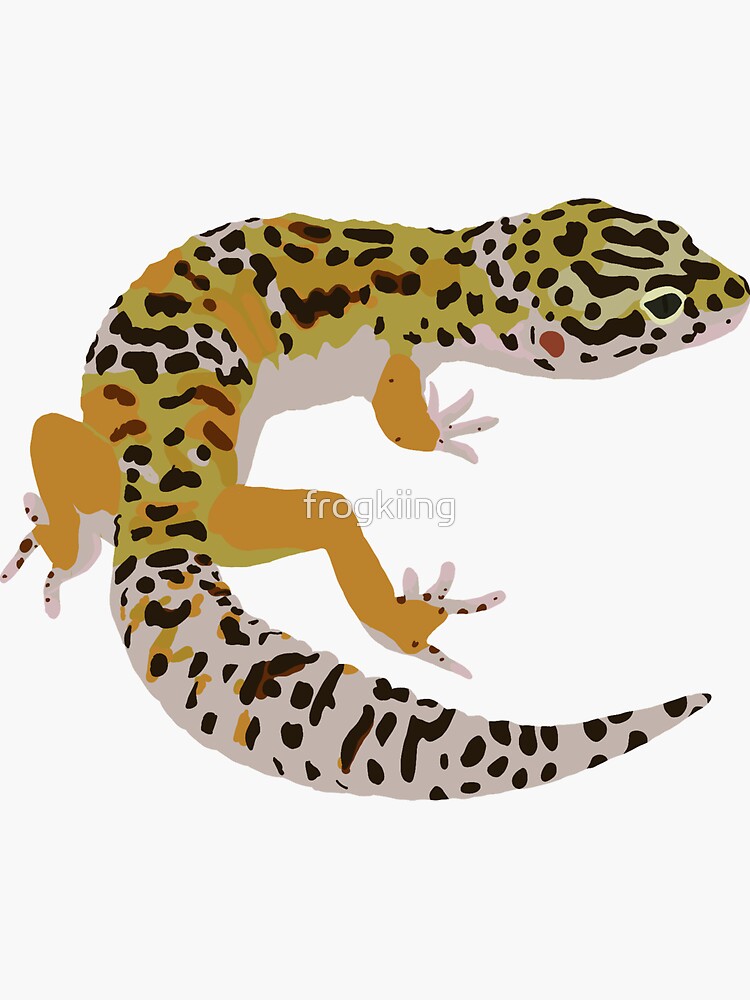 "LEOPARD GECKO" Sticker for Sale by frogkiing | Redbubble