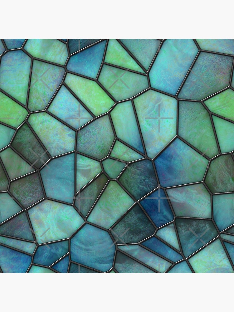 "Stained glass seamless texture: emerald colors" Sticker for Sale by ...