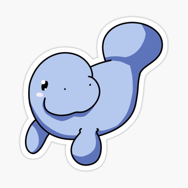 "Chibi Manatee!" Sticker for Sale by Caught-gaming | Redbubble