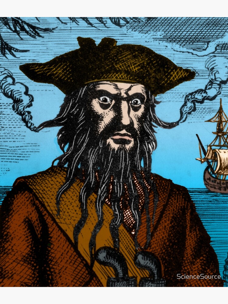 "Edward Teach AKA Blackbeard, English Pirate" Poster for Sale by ...