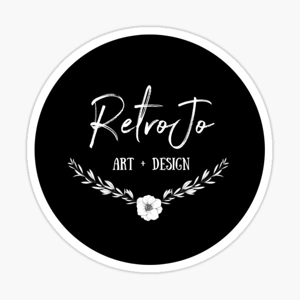 "RetroJo logo" Sticker for Sale by retrojo | Redbubble
