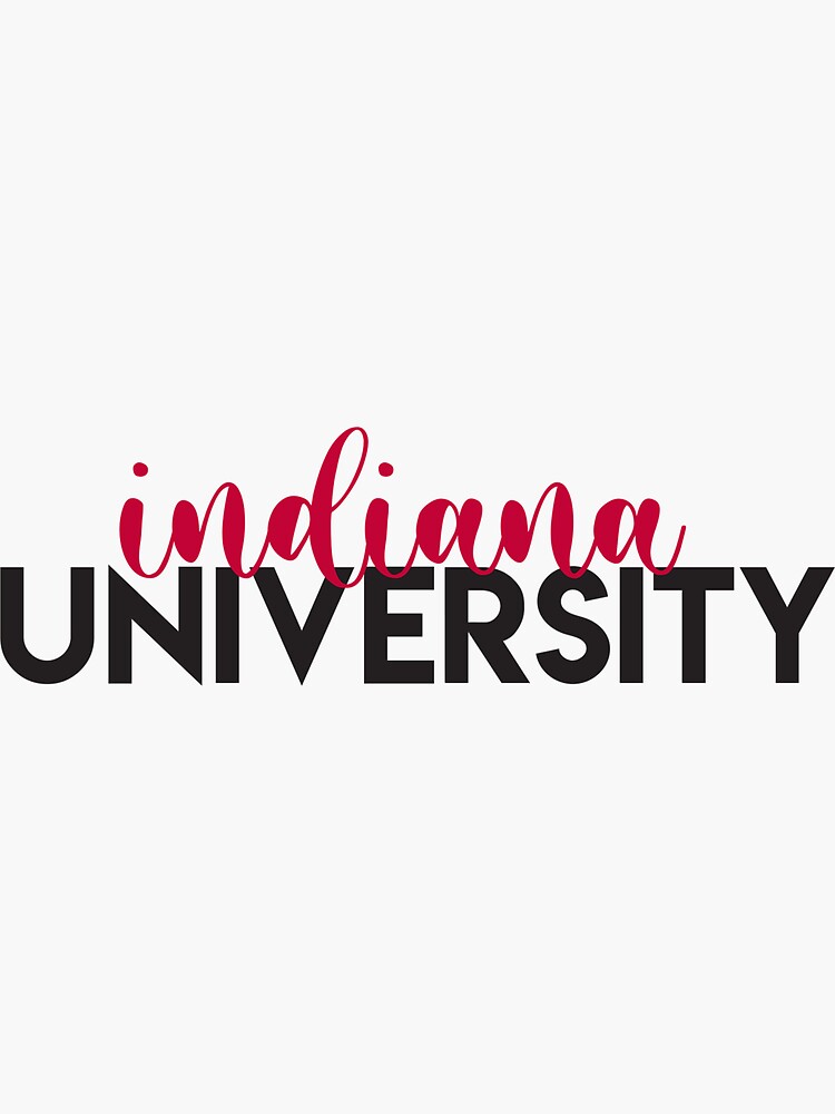 "Indiana University Sticker" Sticker by madru22 | Redbubble