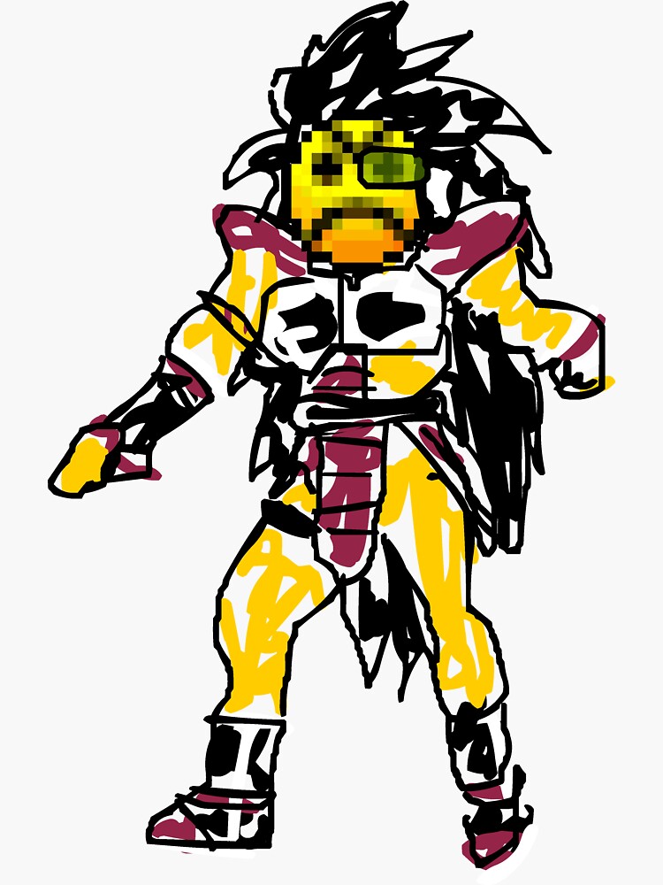 "Angry Faic Raditz" Sticker for Sale by Cowtzu | Redbubble