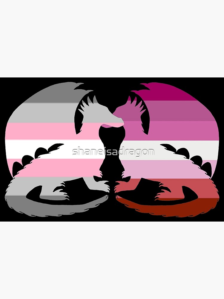 "Lesbian Demigirl Pride Dragons" Poster by shaneisadragon | Redbubble