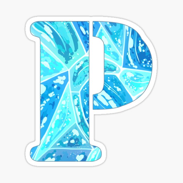 "Ocean Crystal Letter-P" Sticker for Sale by PocketShadow | Redbubble