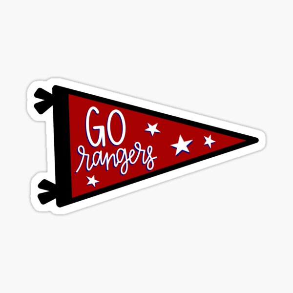 "Go Rangers Pennant Flag" Sticker for Sale by crystalcreative | Redbubble