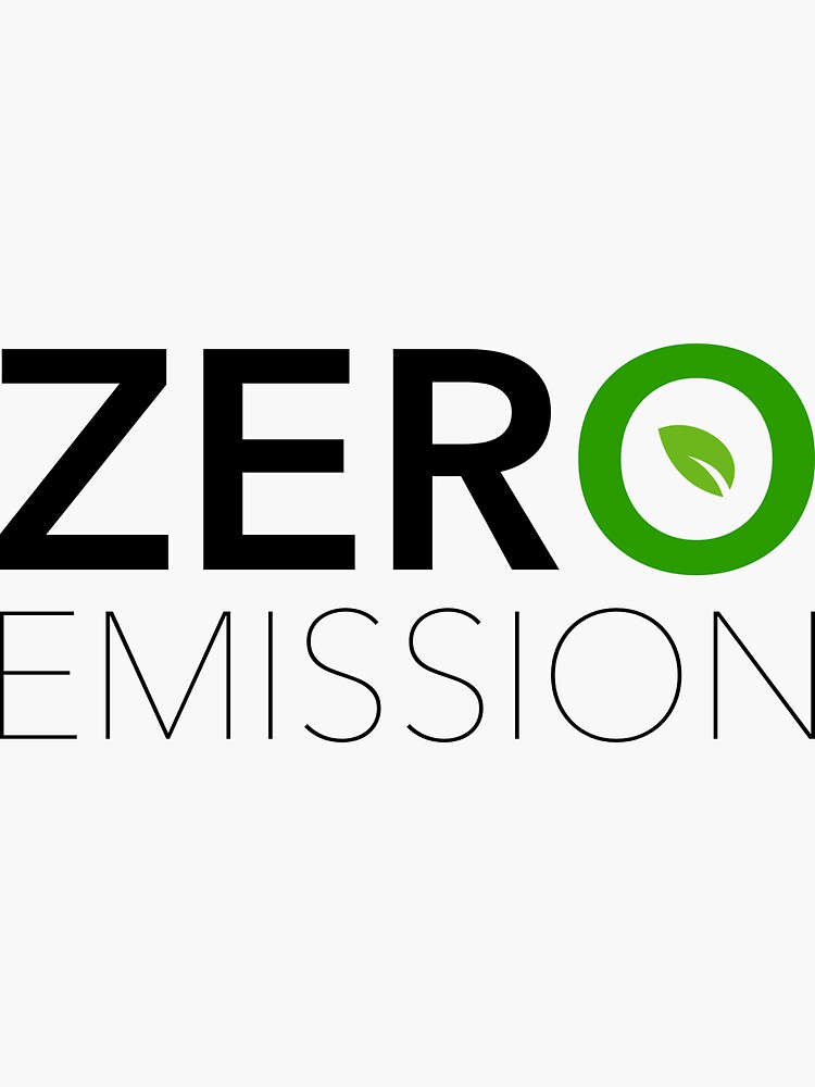 "Zero Emission" Sticker for Sale by Mazouk | Redbubble