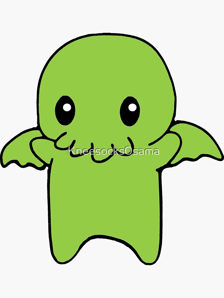 "Baby Cthulhu" Sticker by Kneesocks0sama | Redbubble