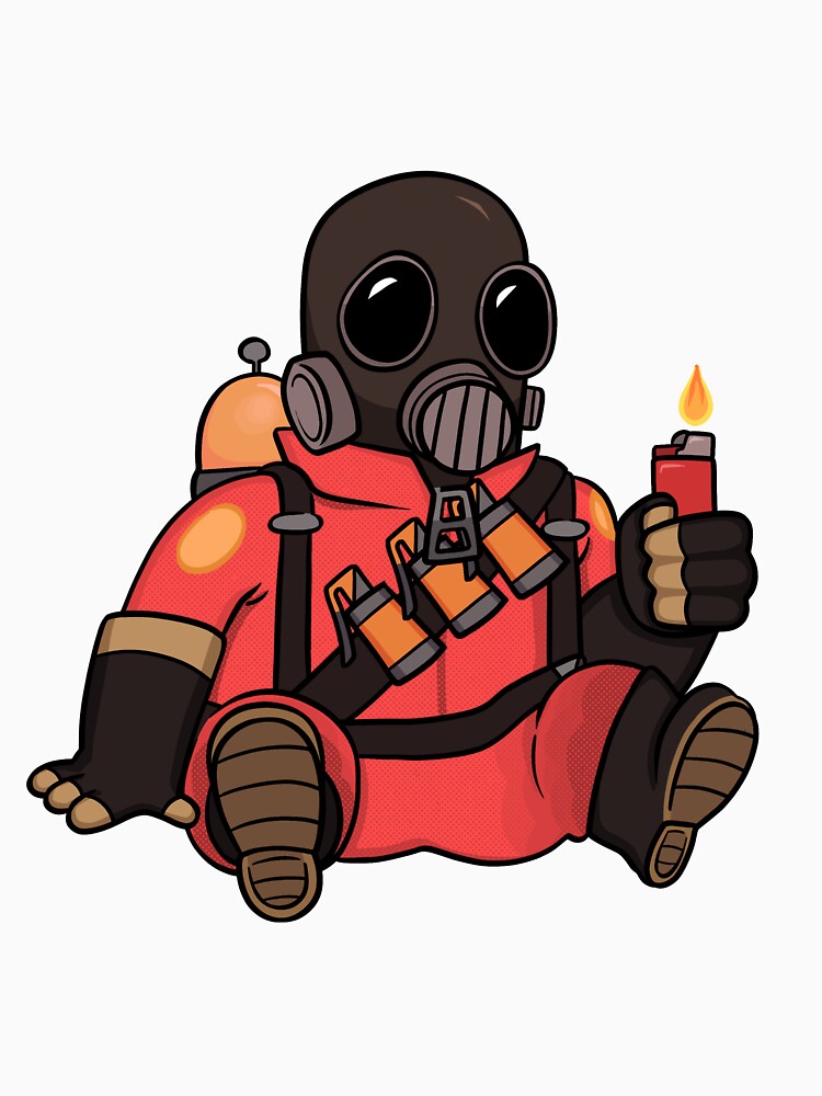 "Pyro TF2 Sticker " T-shirt for Sale by Quazies | Redbubble | tf2 t ...