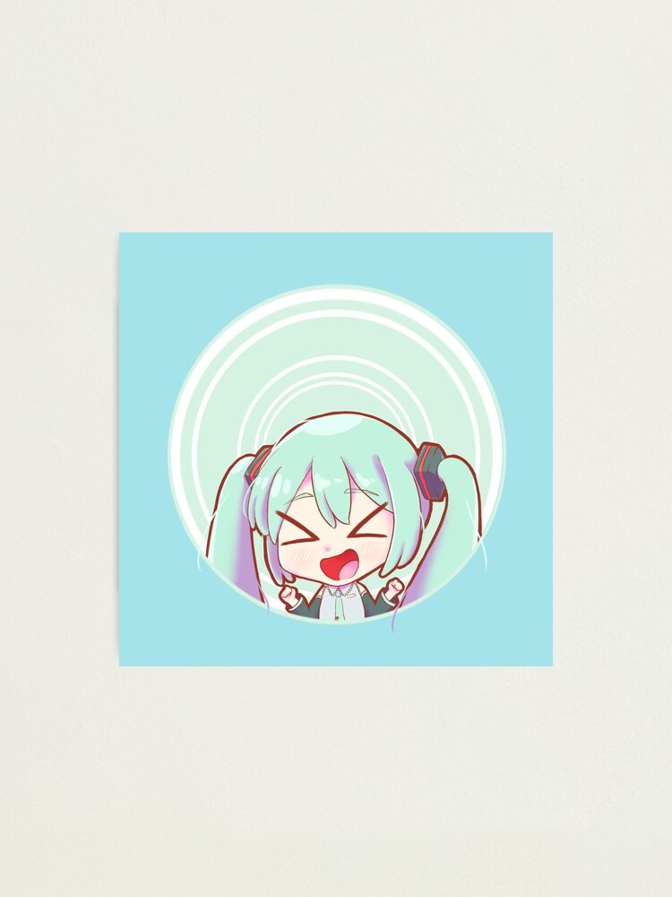 "Hatsune Miku gets excited" Photographic Print by Lianach | Redbubble