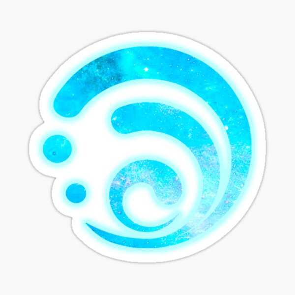 Genshin Impact Hydro Element Stickers | Redbubble