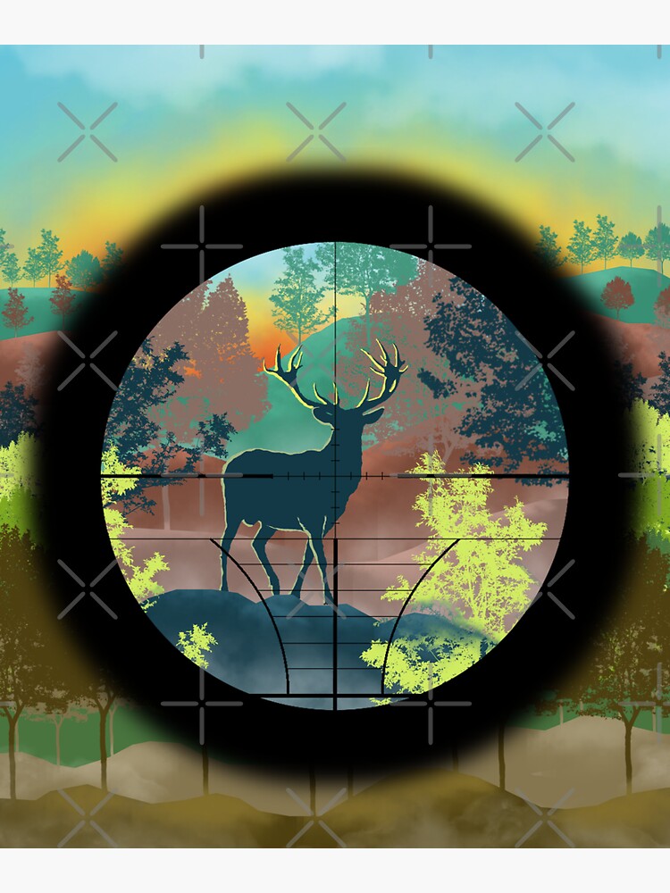 "hunting landscape" Sticker for Sale by DividedArt | Redbubble