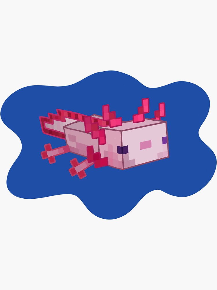 "Minecraft Axolotl" Sticker by shanaong | Redbubble