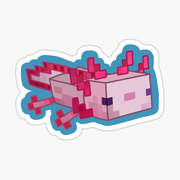 "Minecraft Axolotl" Sticker for Sale by shanaong | Redbubble