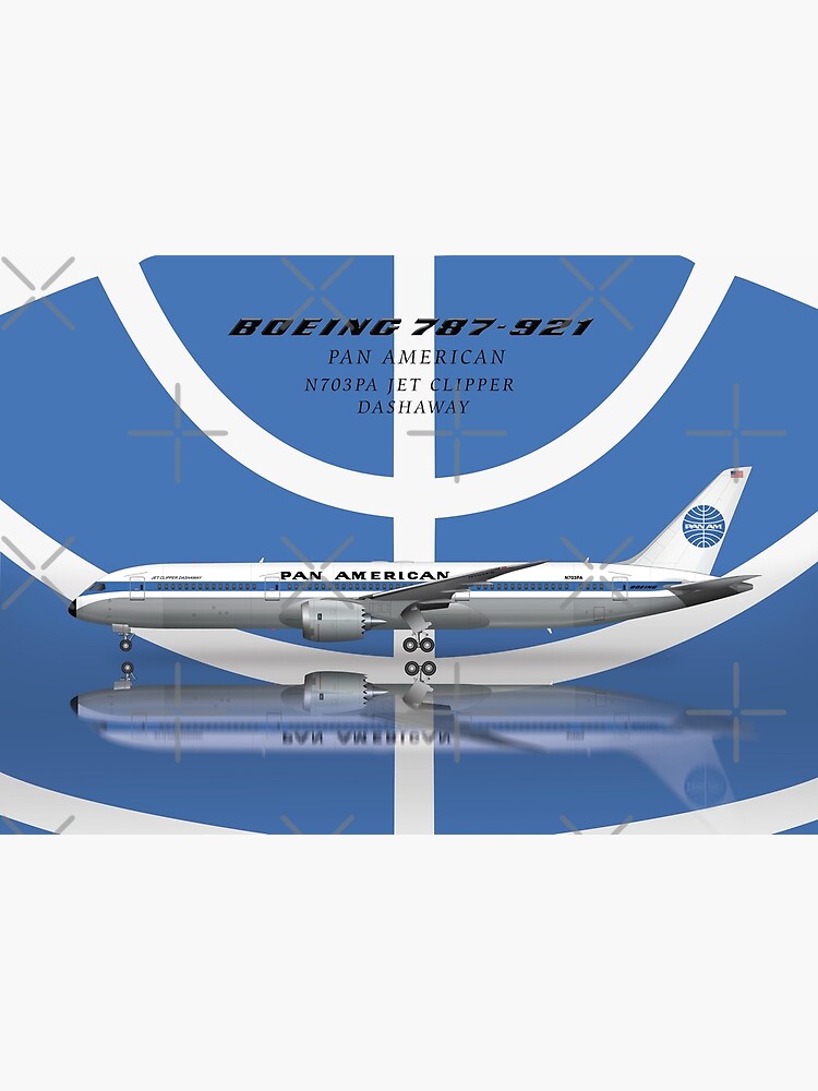 "Pan Am Retro Livery Classic" Postcard for Sale by Number3art | Redbubble