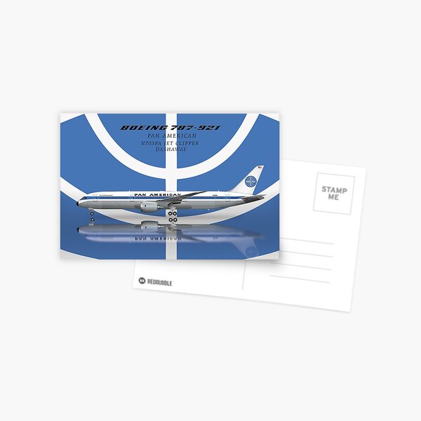 "Pan Am Retro Livery Classic" Postcard for Sale by Number3art | Redbubble