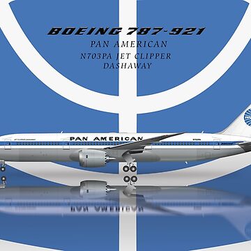 "Pan Am Retro Livery Classic" Postcard for Sale by Number3art | Redbubble