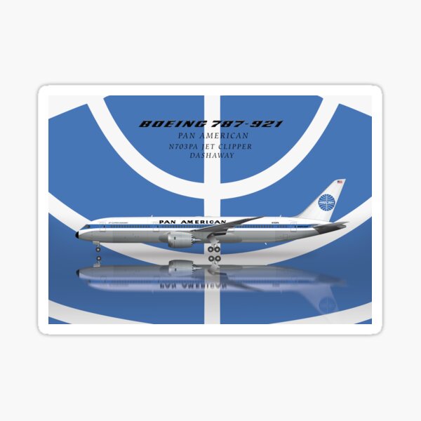 "Pan Am Retro Livery Classic" Sticker for Sale by Number3art | Redbubble