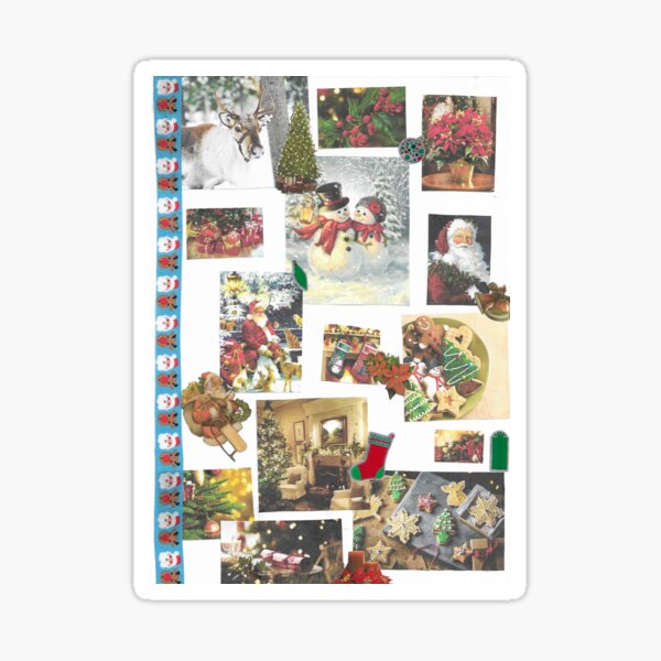 "Christmas Collage" Sticker by GothicFroggy | Redbubble