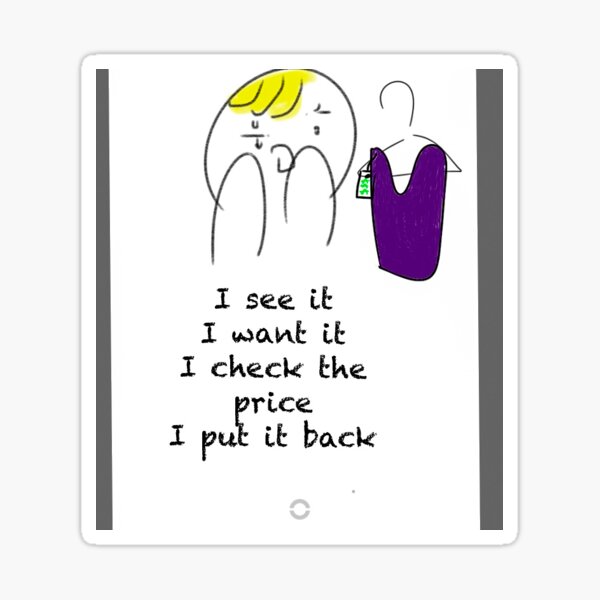 "No money" Sticker by Xueling | Redbubble
