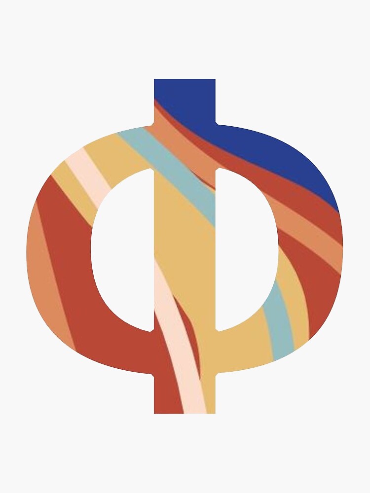 "Phi" Sticker for Sale by cmhaddad60 | Redbubble